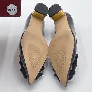 YDN | Shoes | Ydn Women Pointed Toe Bow Pump Colorful Rhinestone Block ...